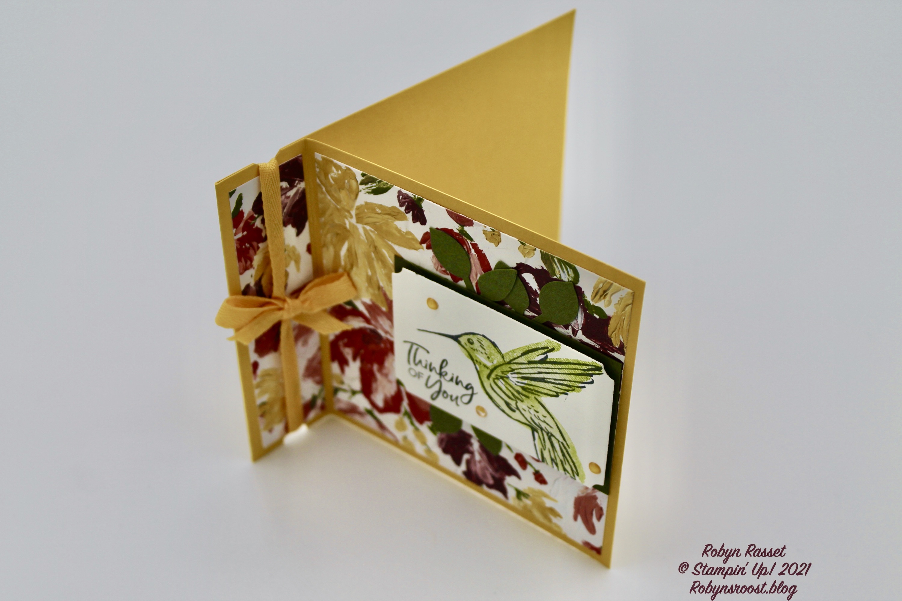 Stampin’ Up! A Touch of Ink Book Fold Card – Stamping@Robyn's Roost