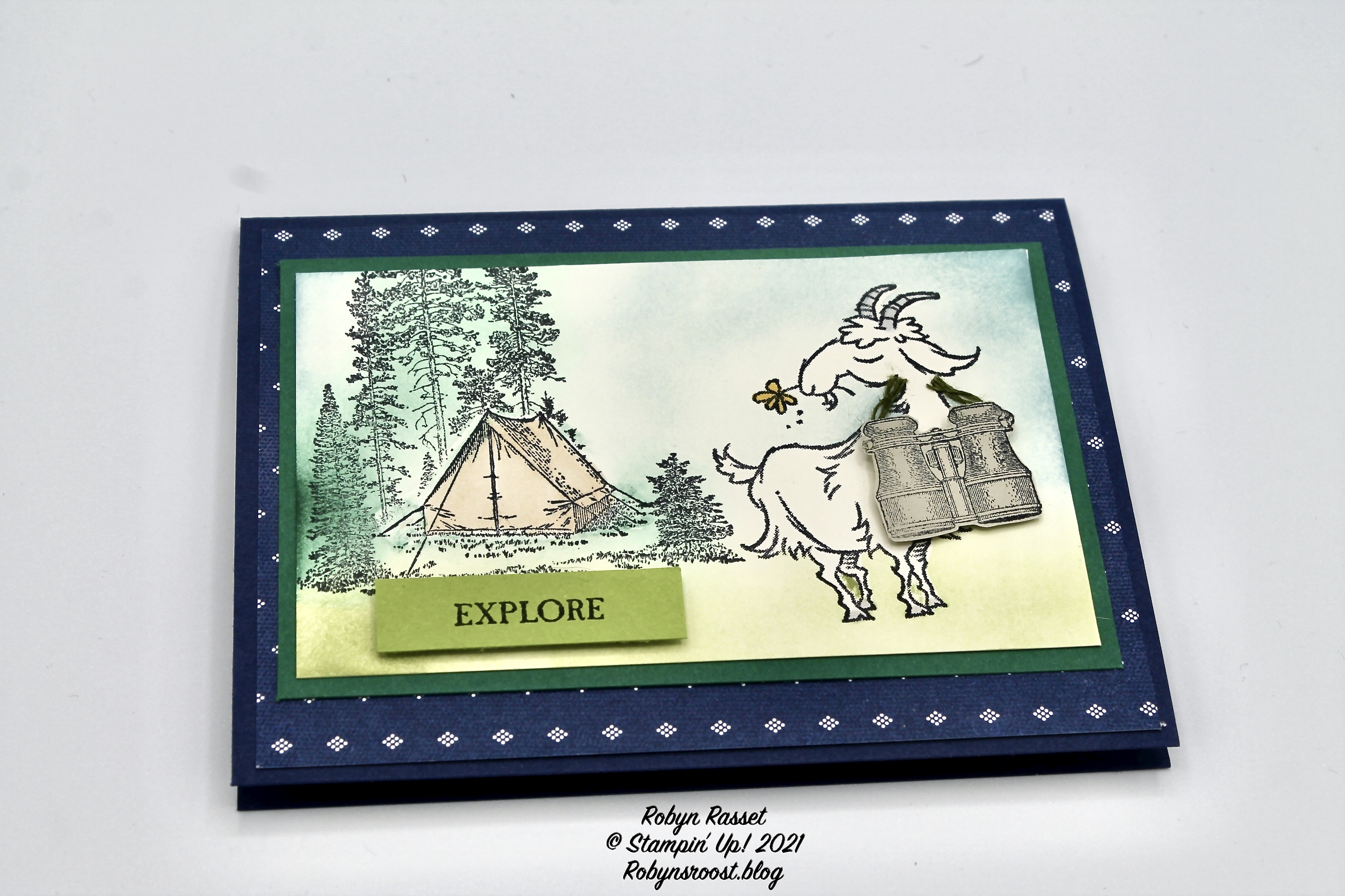 Whimsical Camping Goat! – Stamping@Robyn's Roost