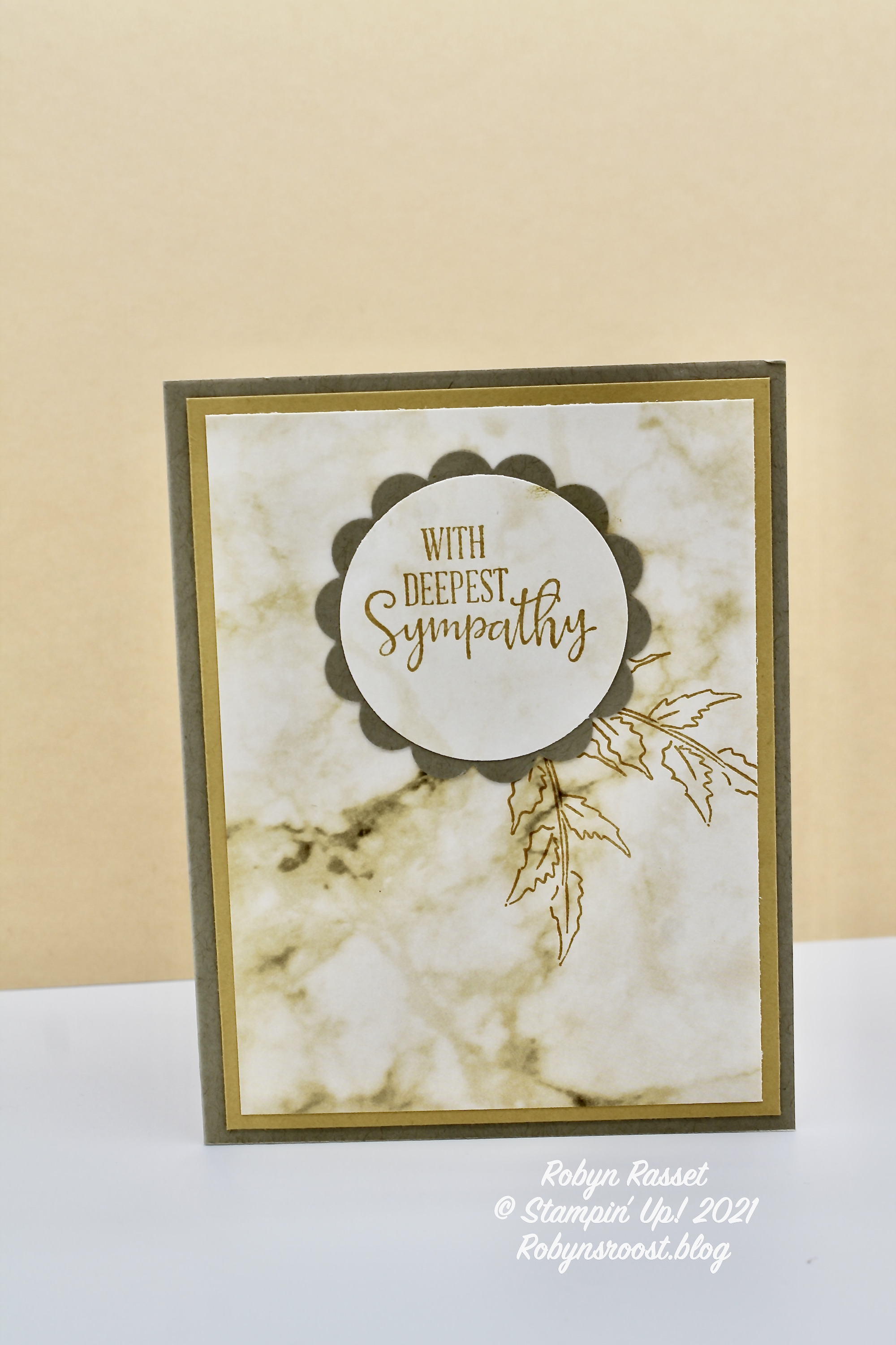 Simple Sympathy Card – Stamping@Robyn's Roost