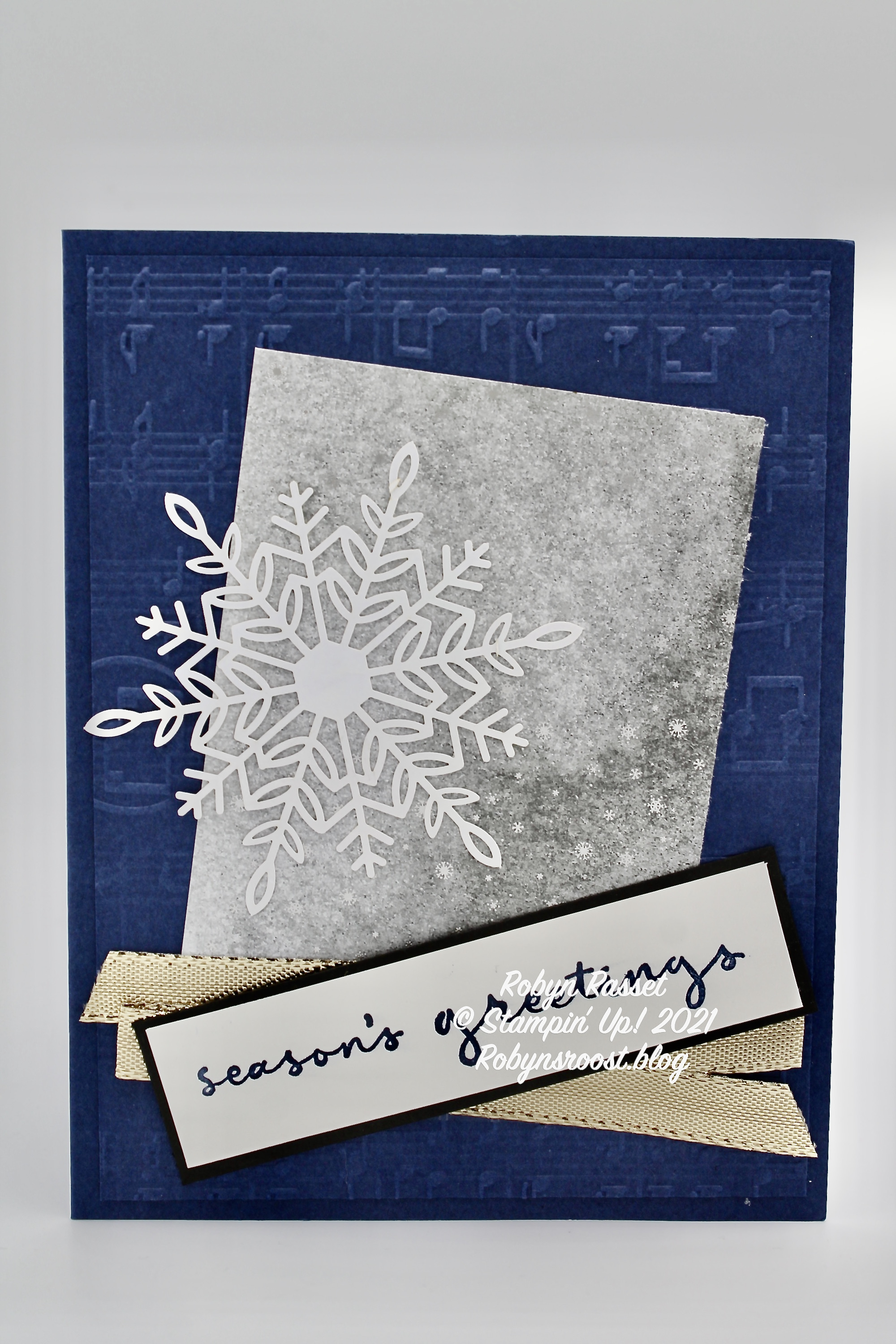 Quick and Easy Christmas Card – Stamping@Robyn's Roost
