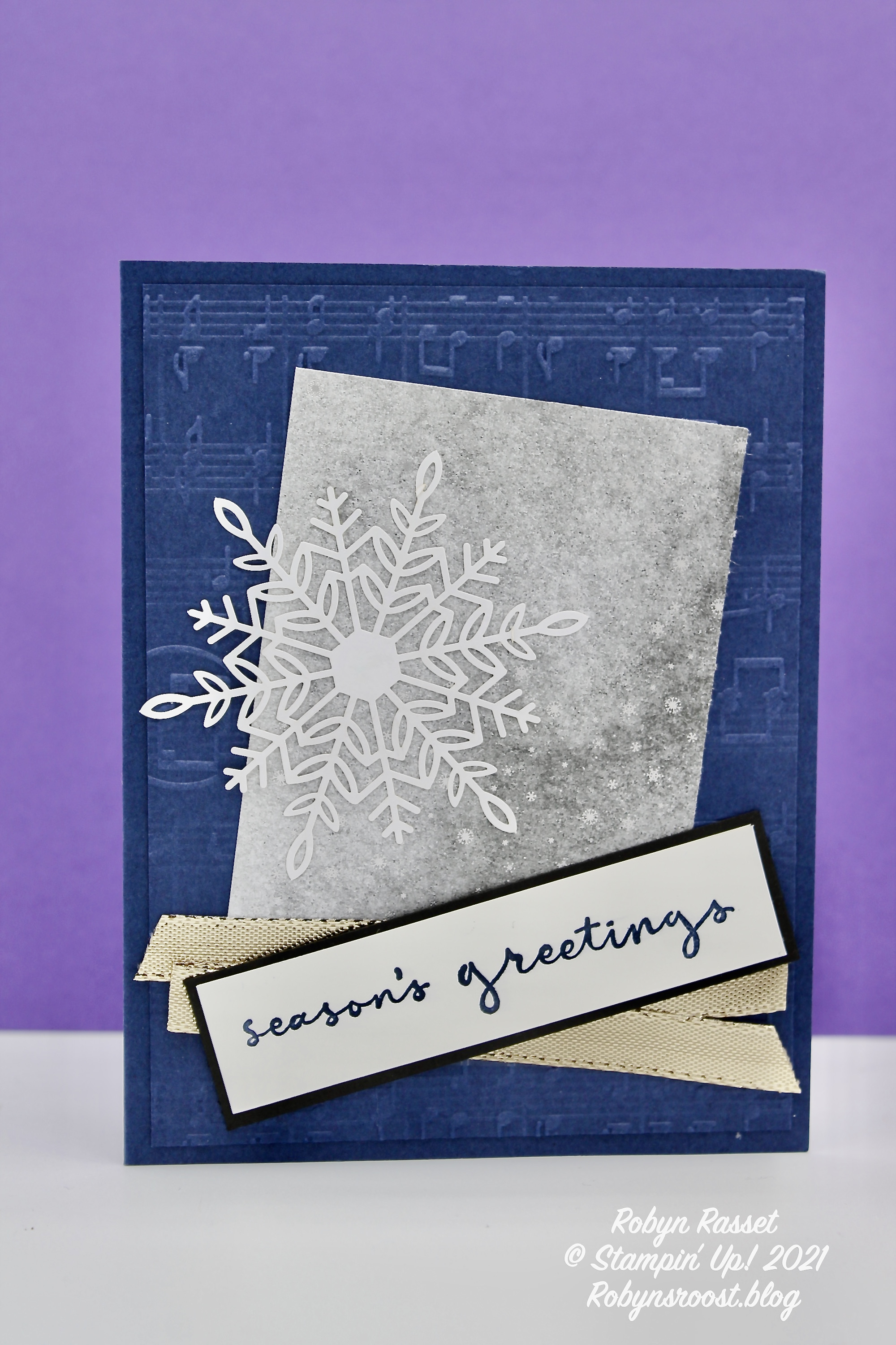 Quick and Easy Christmas Card – Stamping@Robyn's Roost