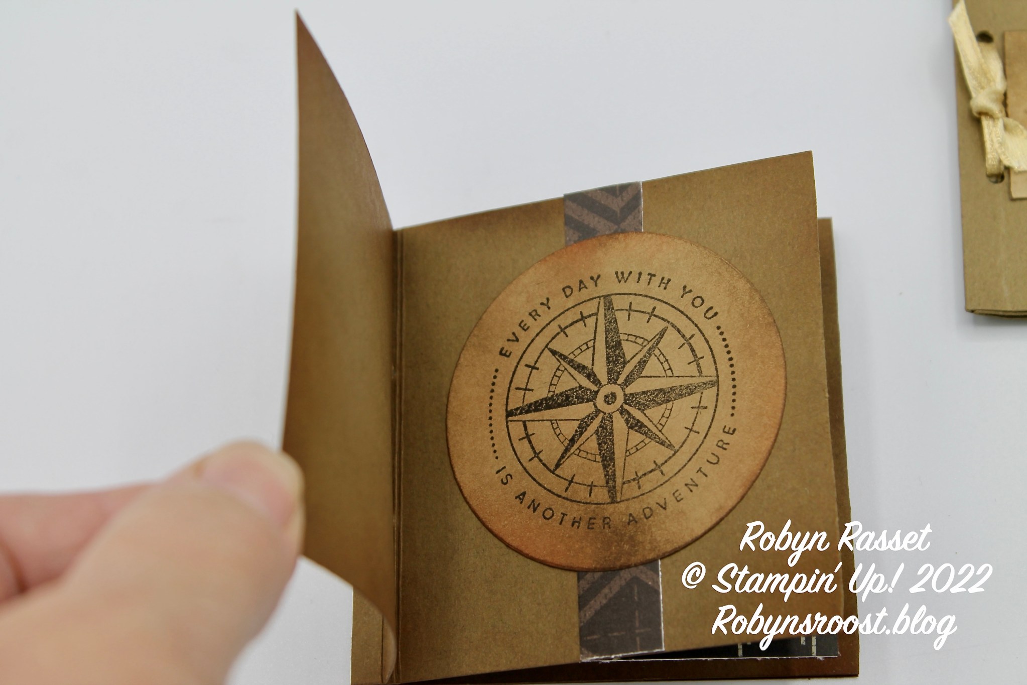 Faux Leather Mini Book Card – Stamping@Robyn's Roost