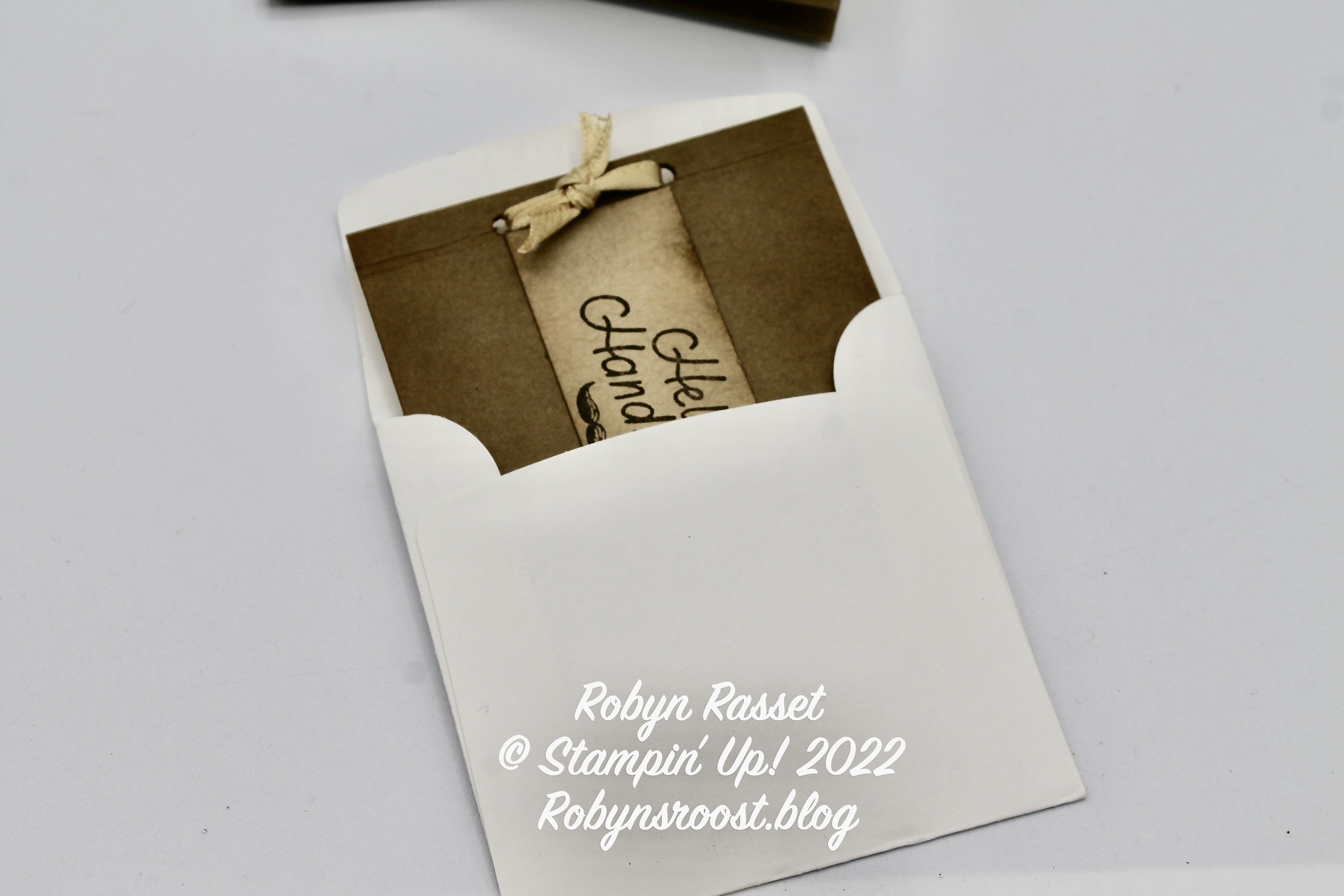 Faux Leather Mini Book Card – Stamping@Robyn's Roost