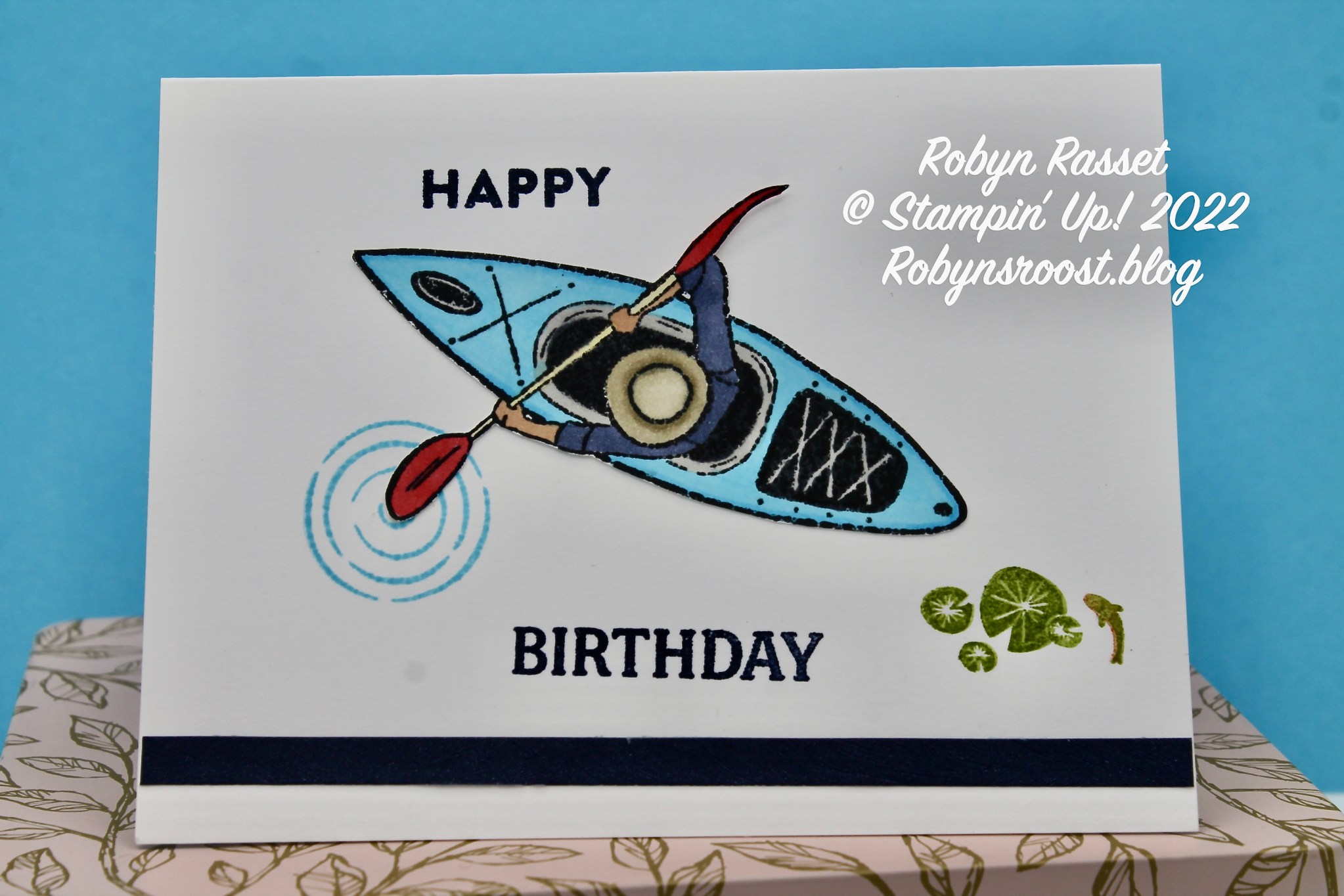 Kayaking Birthday – Stamping@Robyn's Roost