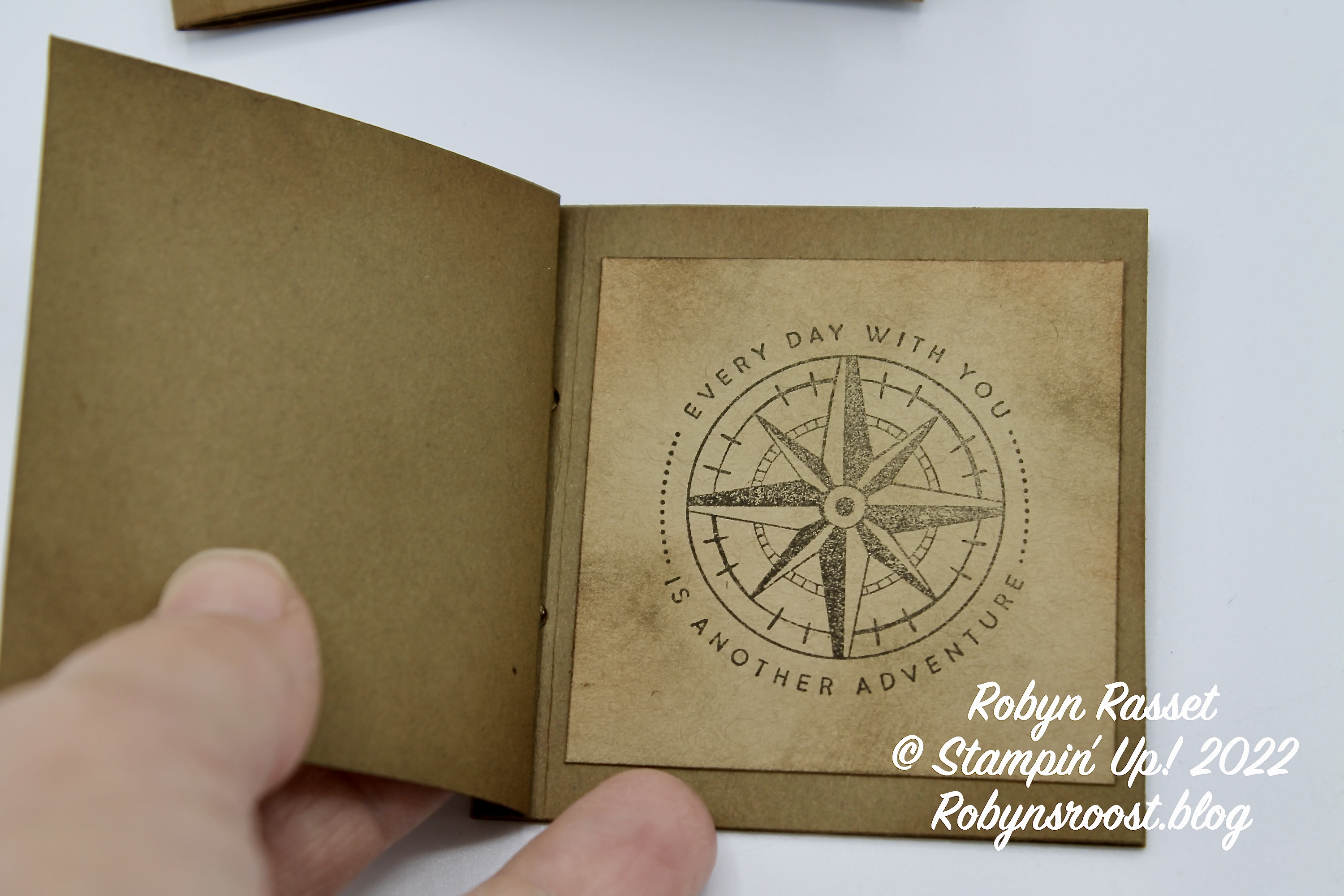 Faux Leather Mini Book Card – Stamping@Robyn's Roost