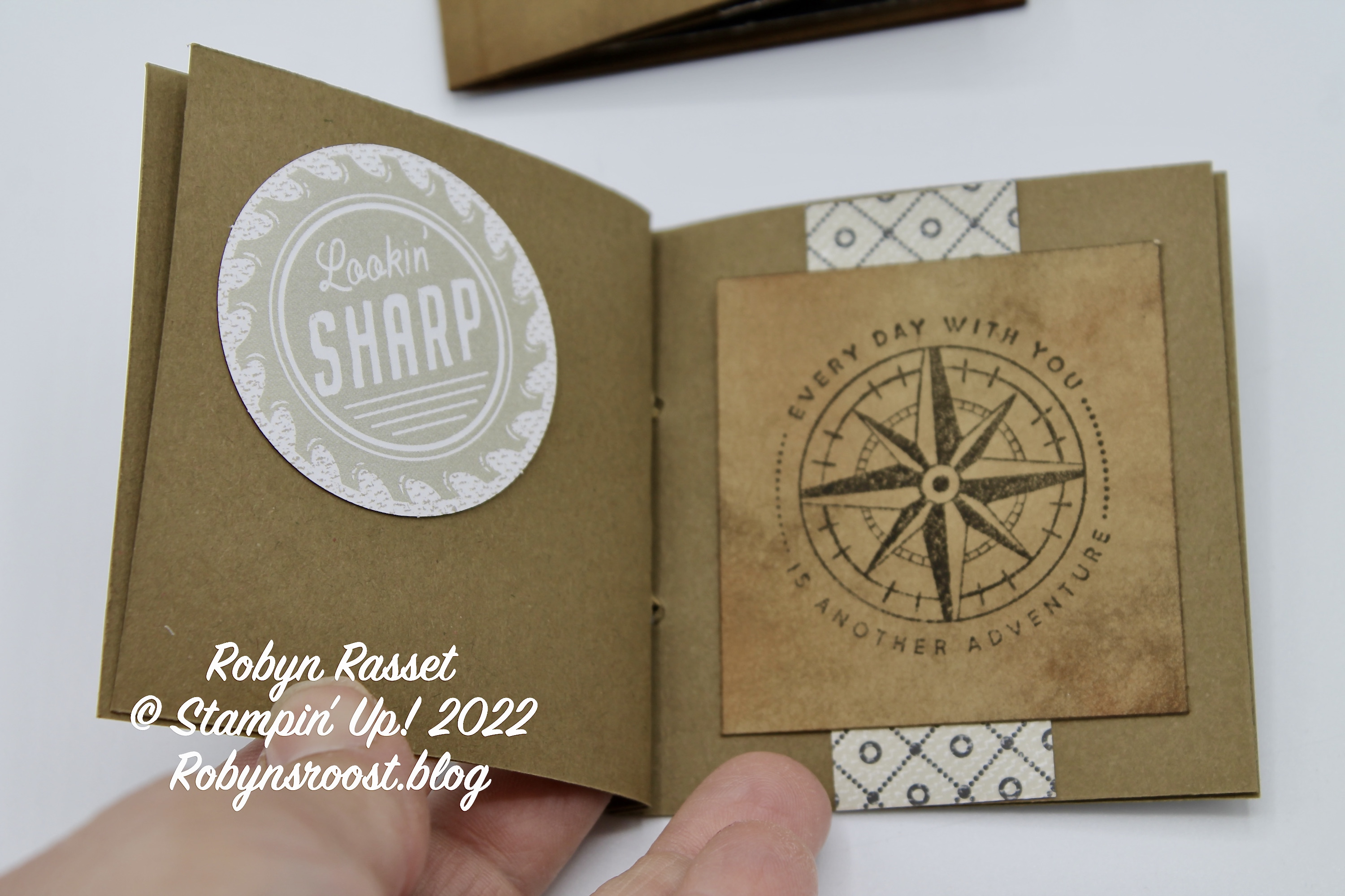 Faux Leather Mini Book Card – Stamping@Robyn's Roost