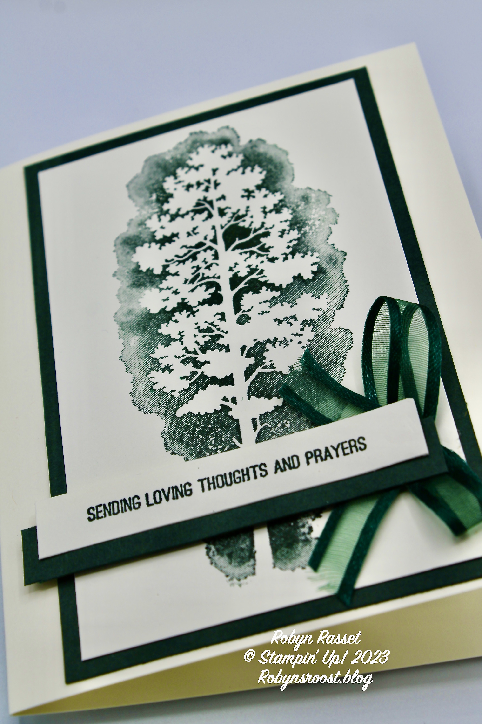 Sympathy Card with Tree Silhouette – Stamping@Robyn's Roost