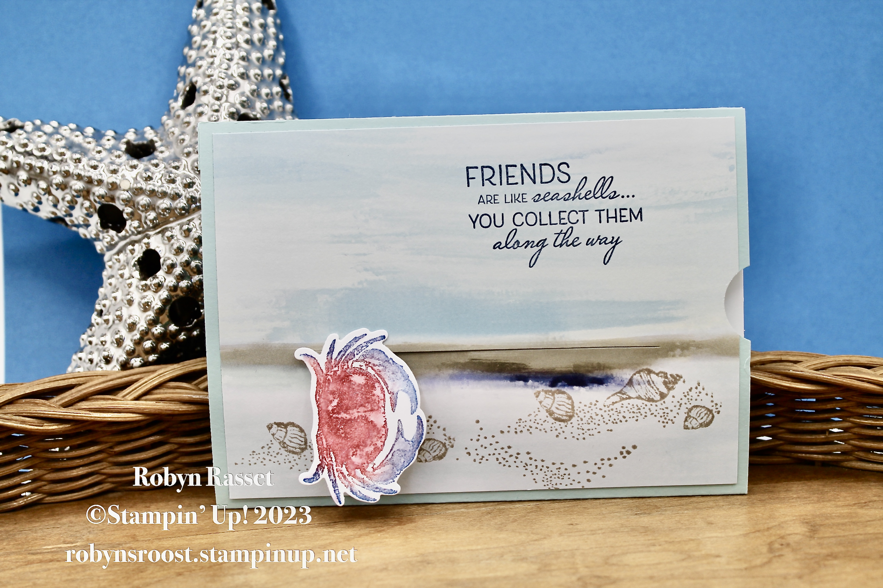 Scuttling Crab Birthday Card – Stamping@Robyn's Roost