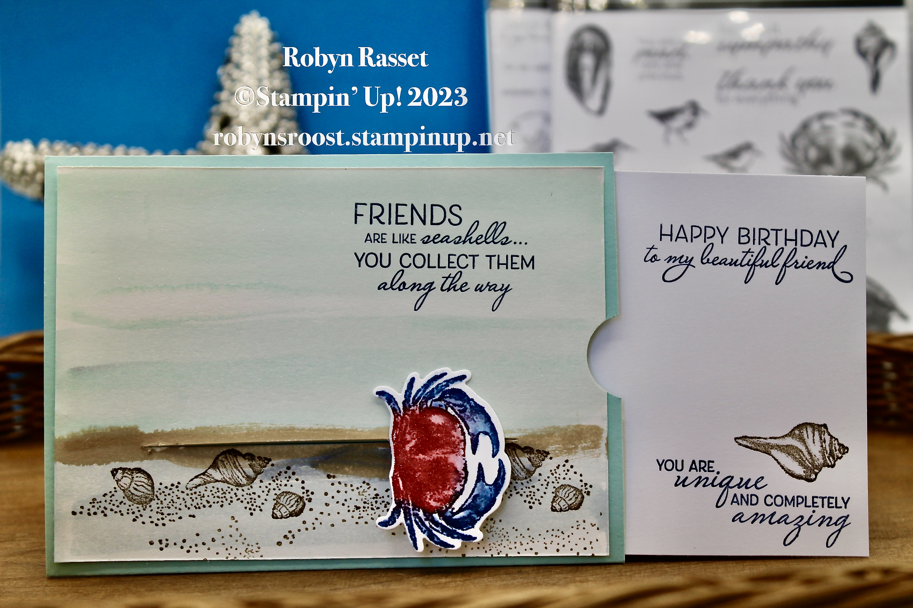 Scuttling Crab Birthday Card – Stamping@Robyn's Roost