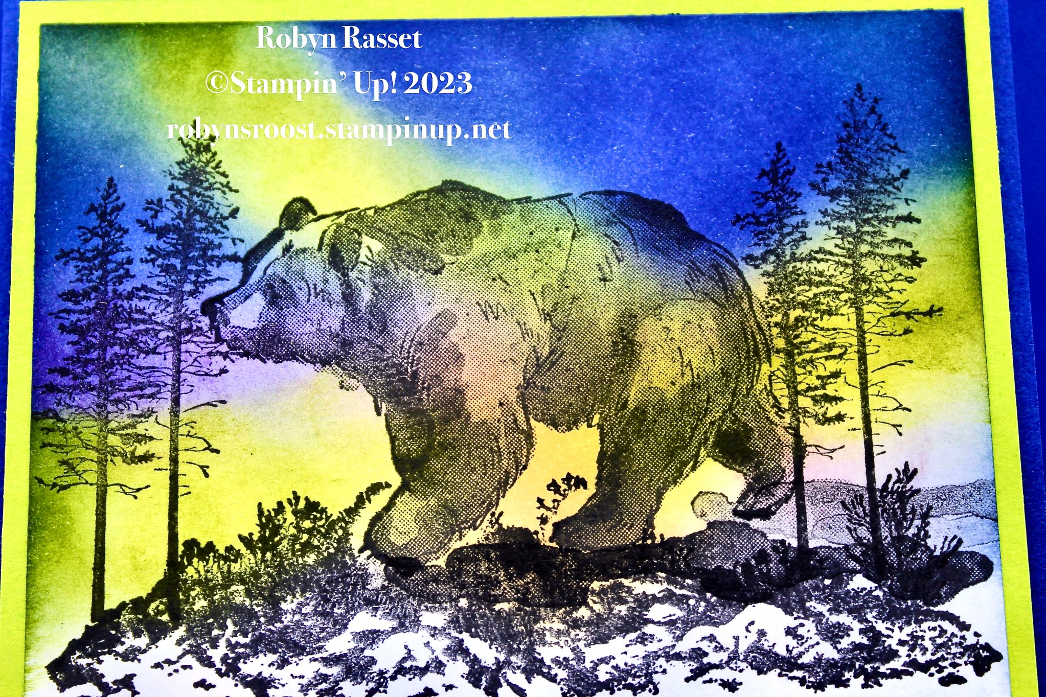 Northern Lights Notecard – Stamping@Robyn's Roost