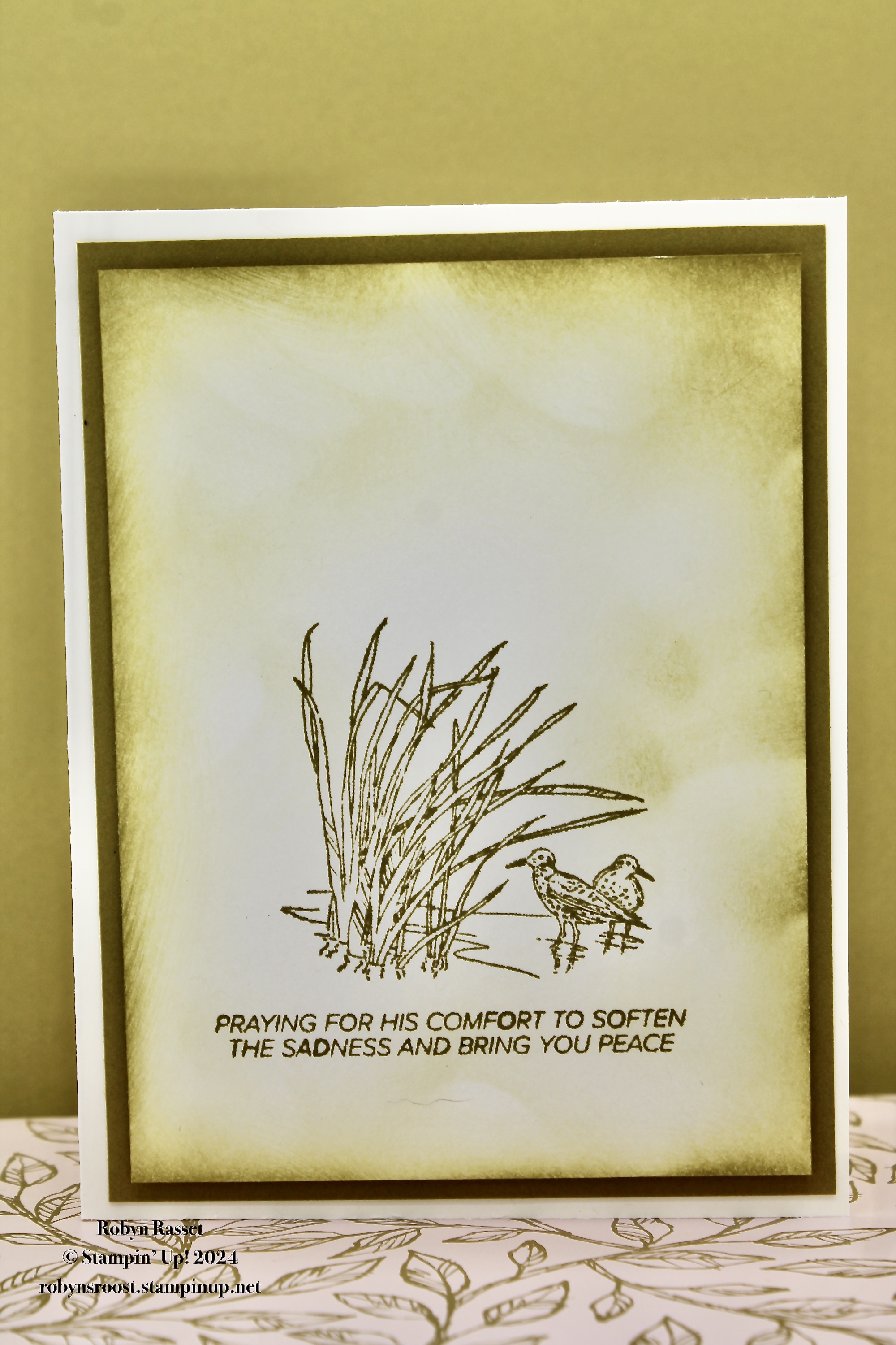 Wild Wheat Sympathy Card – Stamping@Robyn's Roost