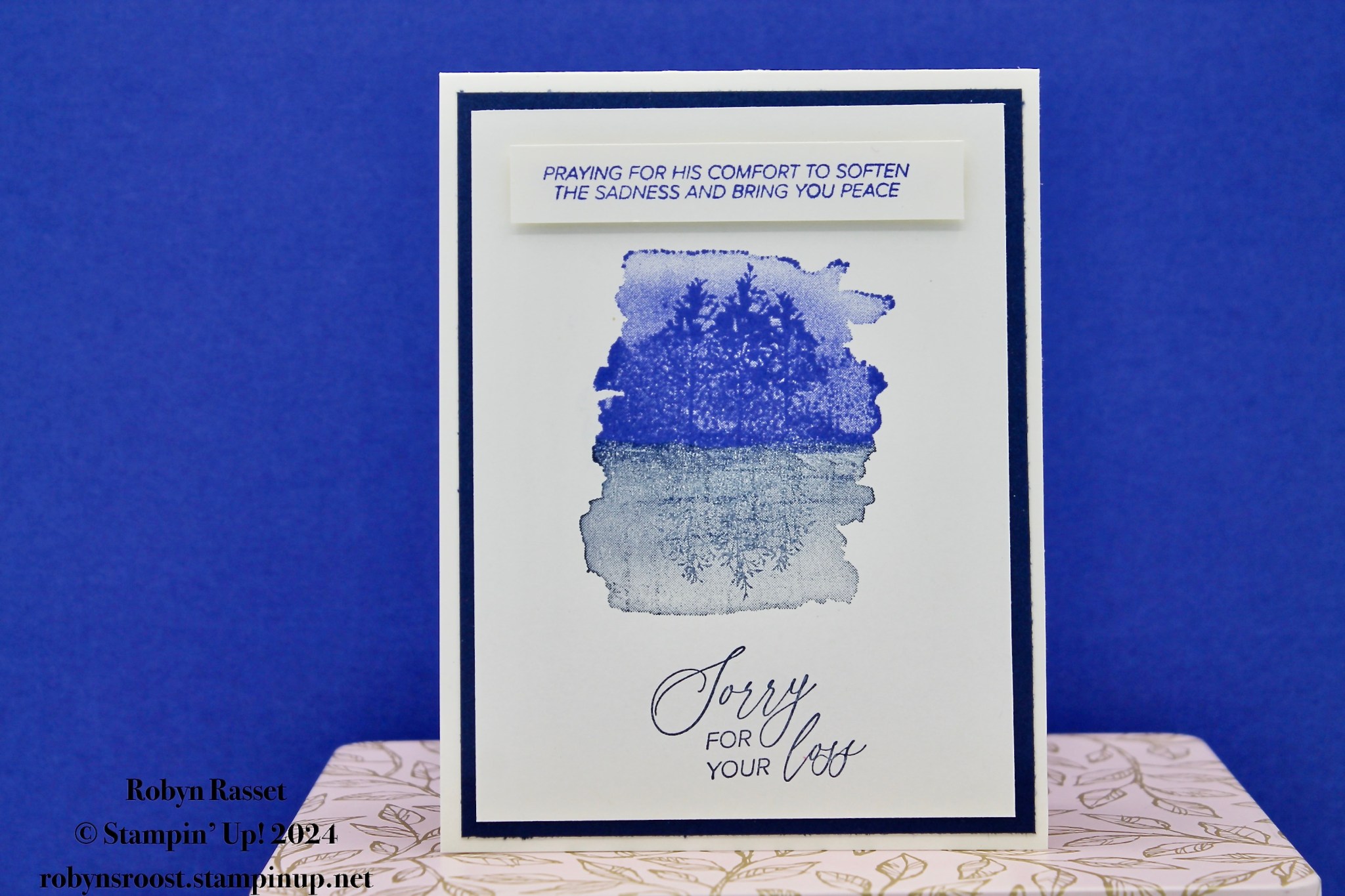 Quiet Reflections Sympathy Card – Stamping@Robyn's Roost