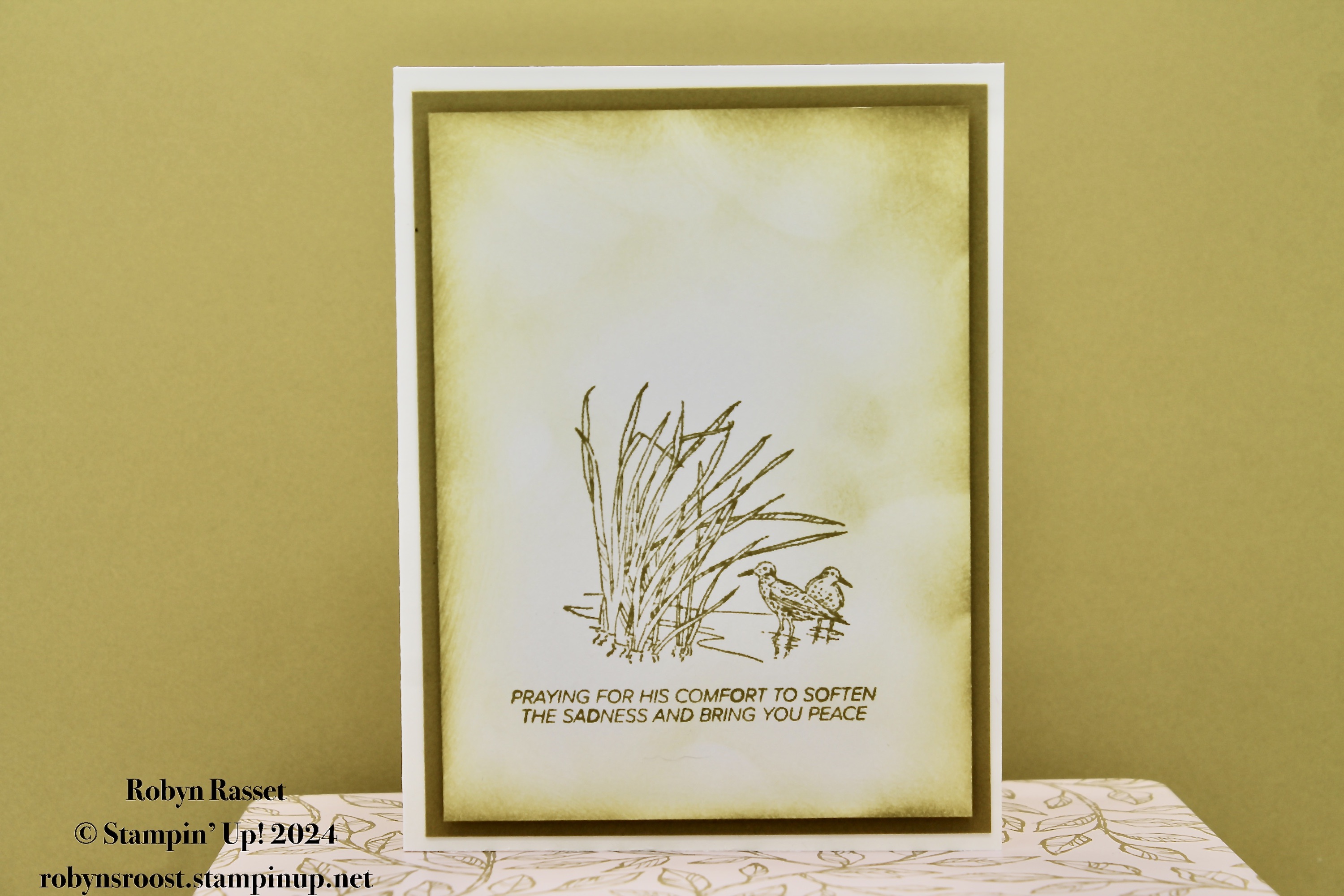 Wild Wheat Sympathy Card – Stamping@Robyn's Roost