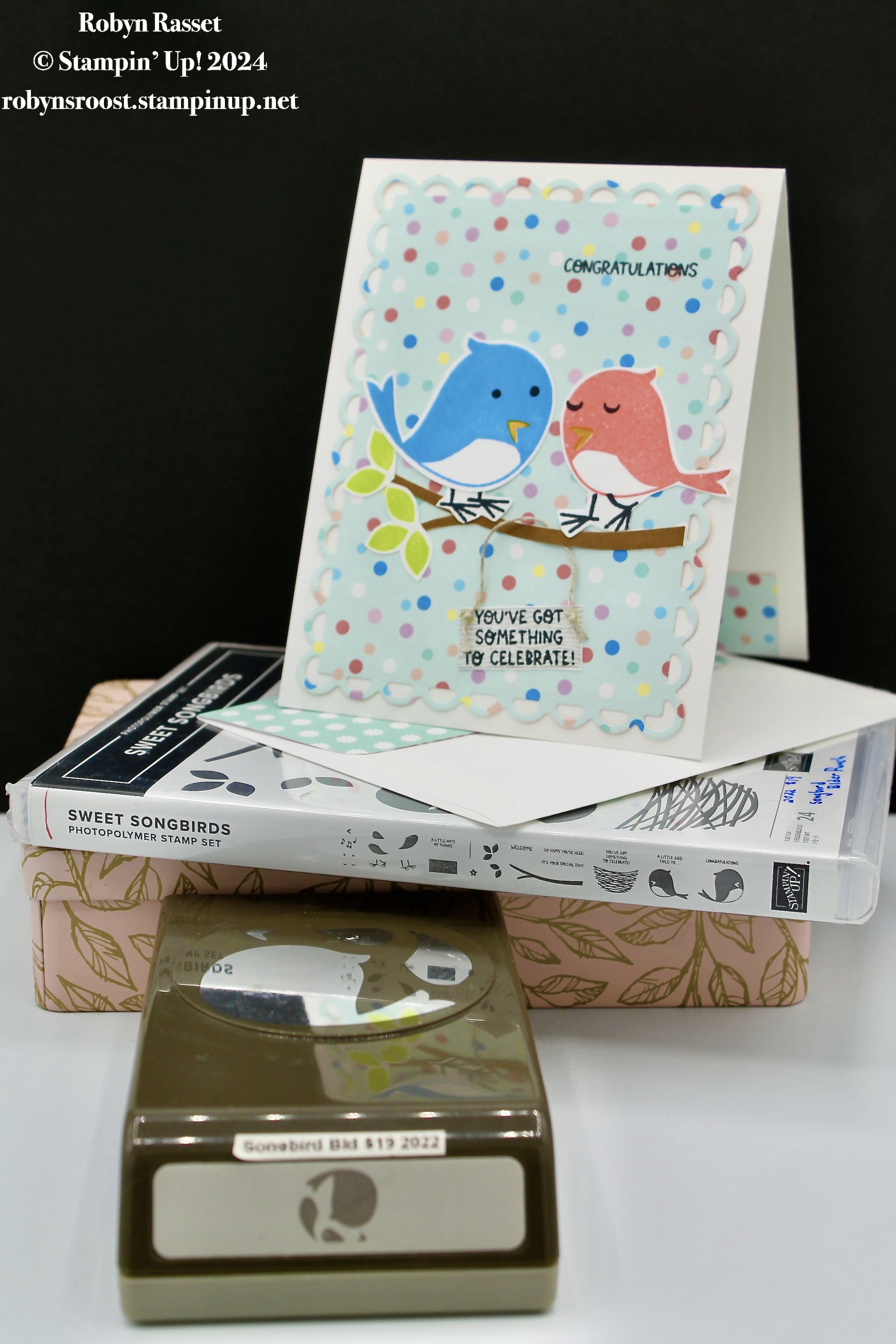 Sweet Songbird Baby Card – Stamping@Robyn's Roost