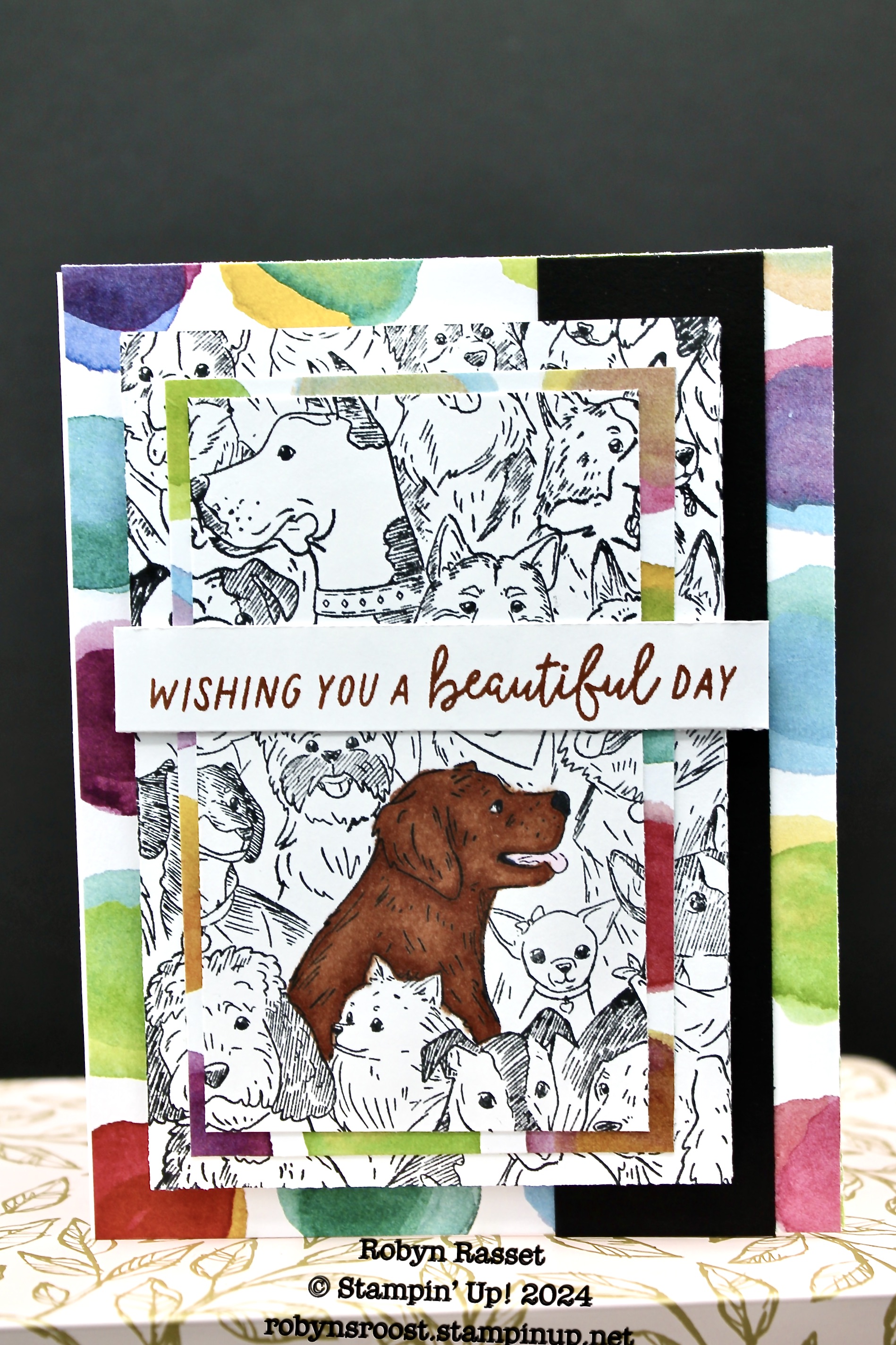 Doggone Friendly Card for #DOswts435 Challenge – Stamping@Robyn's Roost