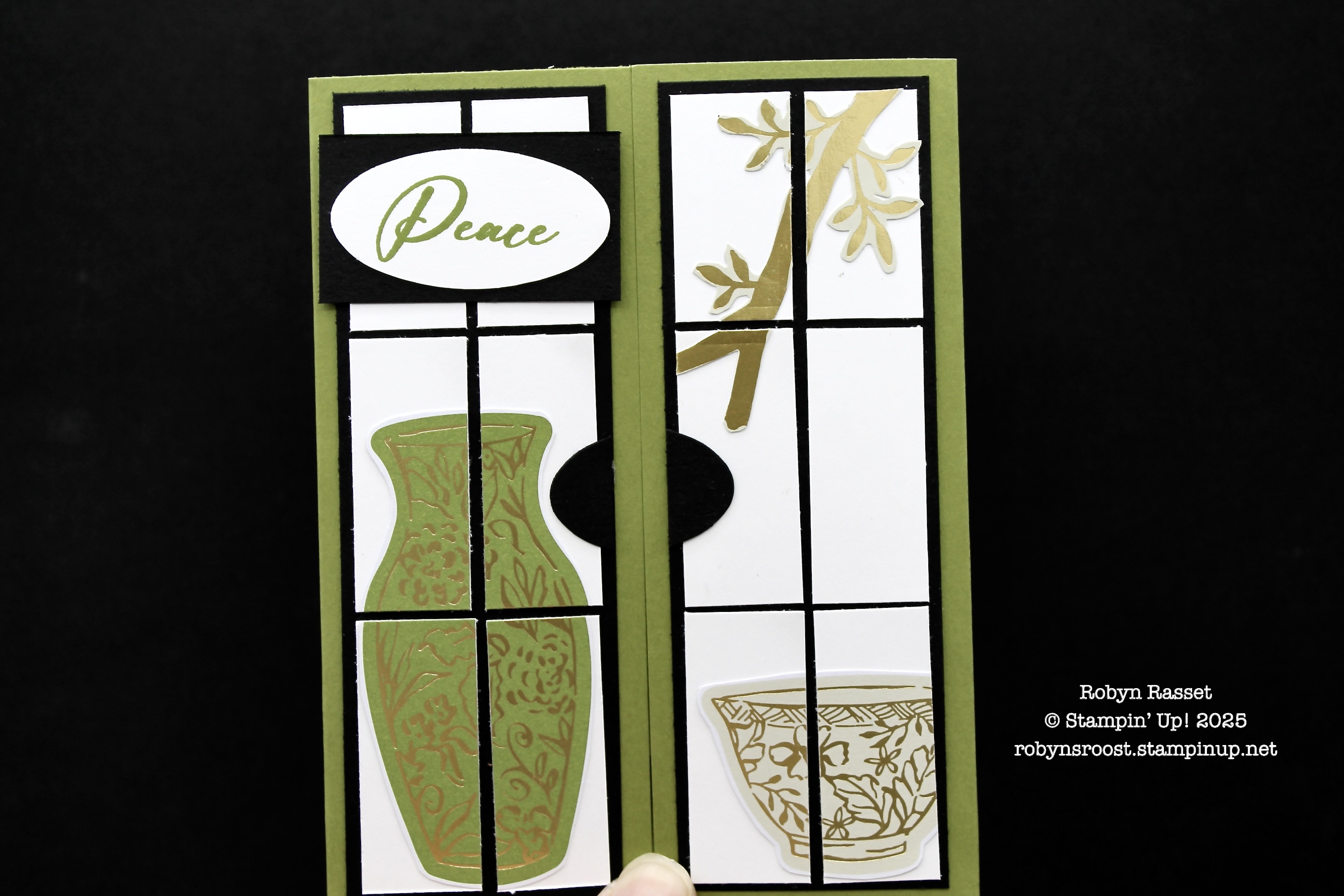 Shoji Door Card with Kintsugi Inspirations Designer Paper – Stamping ...