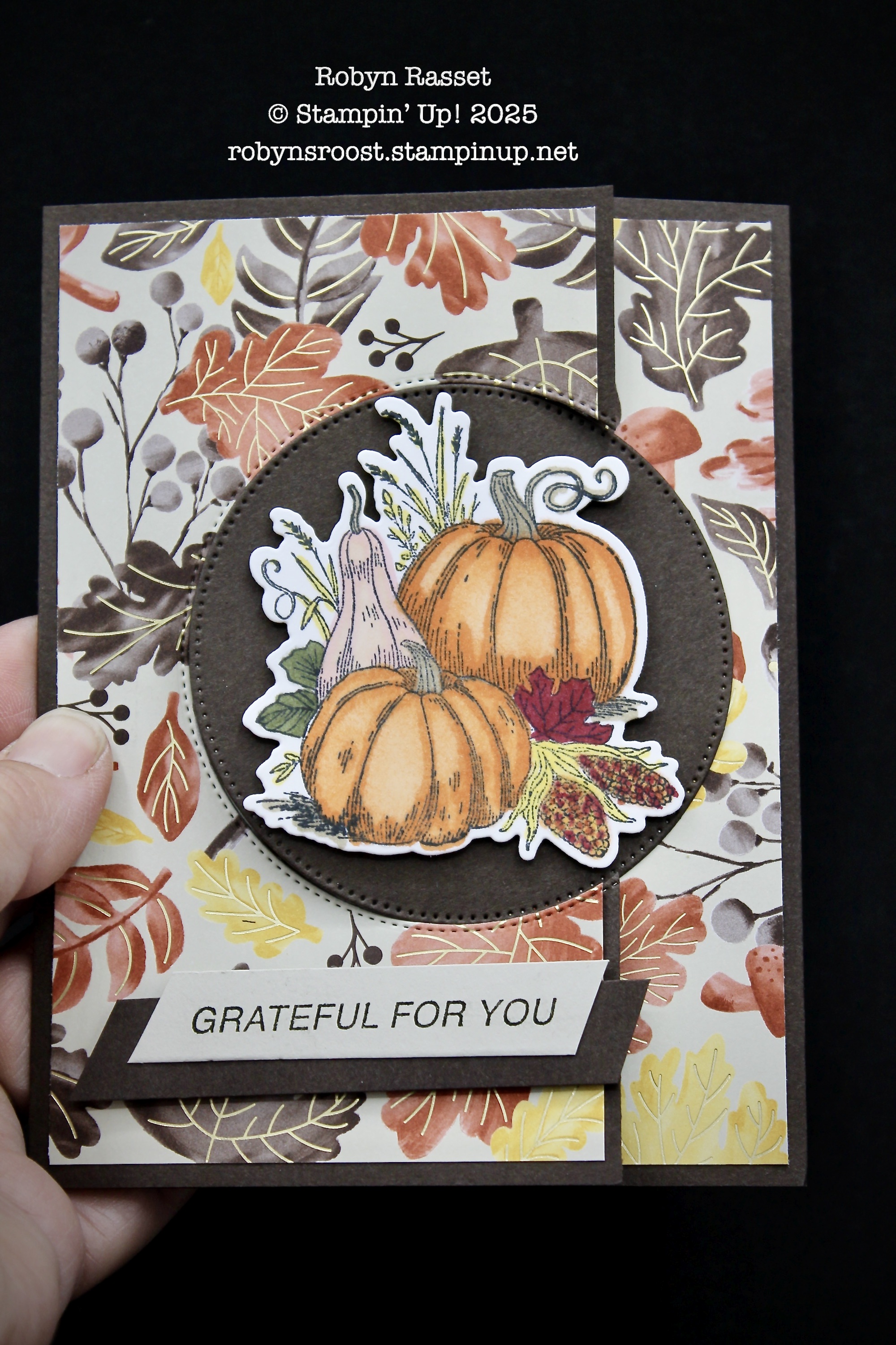 Tri-Fold Fall Thanks Card – Stamping@Robyn's Roost